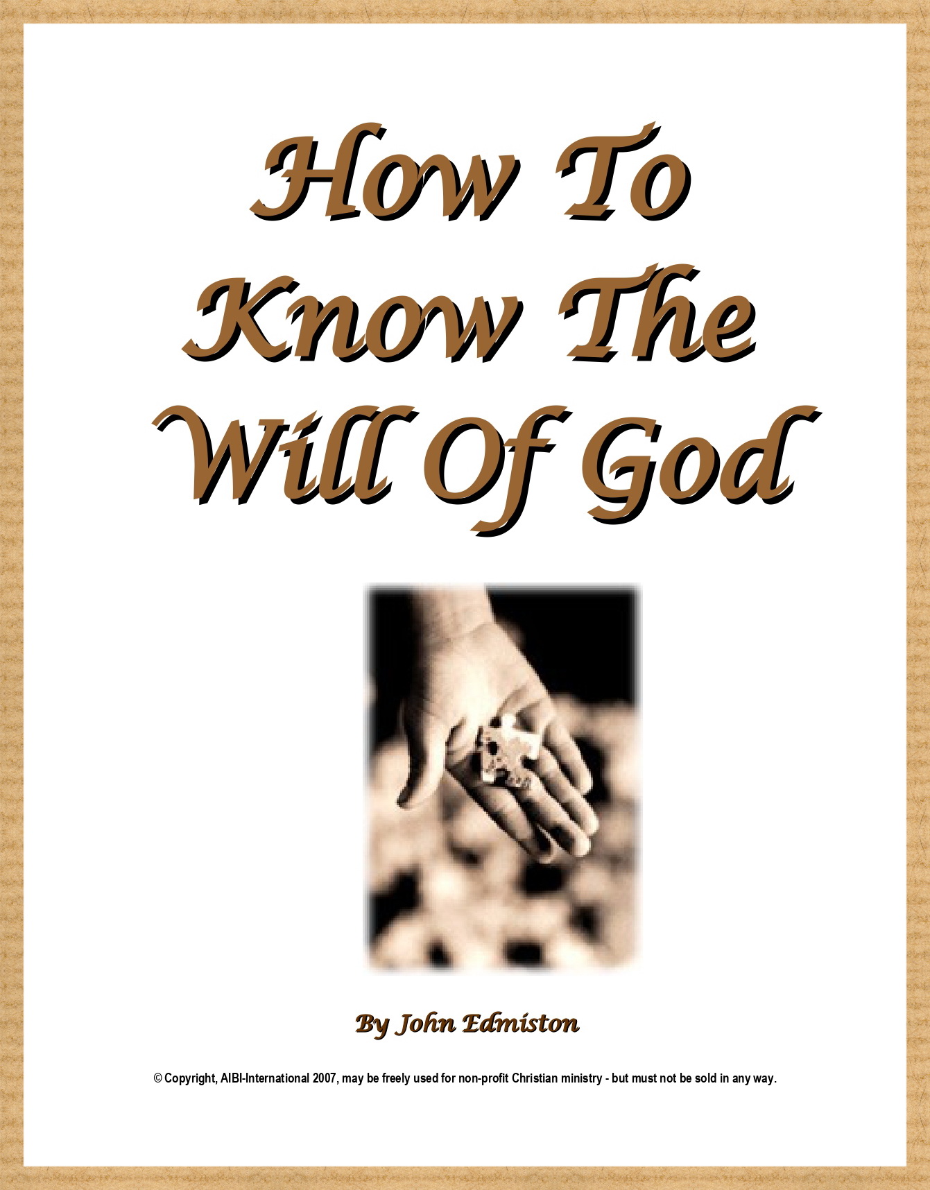 How To Know The Will Of God Author John Edmiston - Religion Books ...